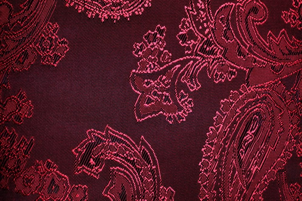 Jacquard-Taft - Paisley Rot