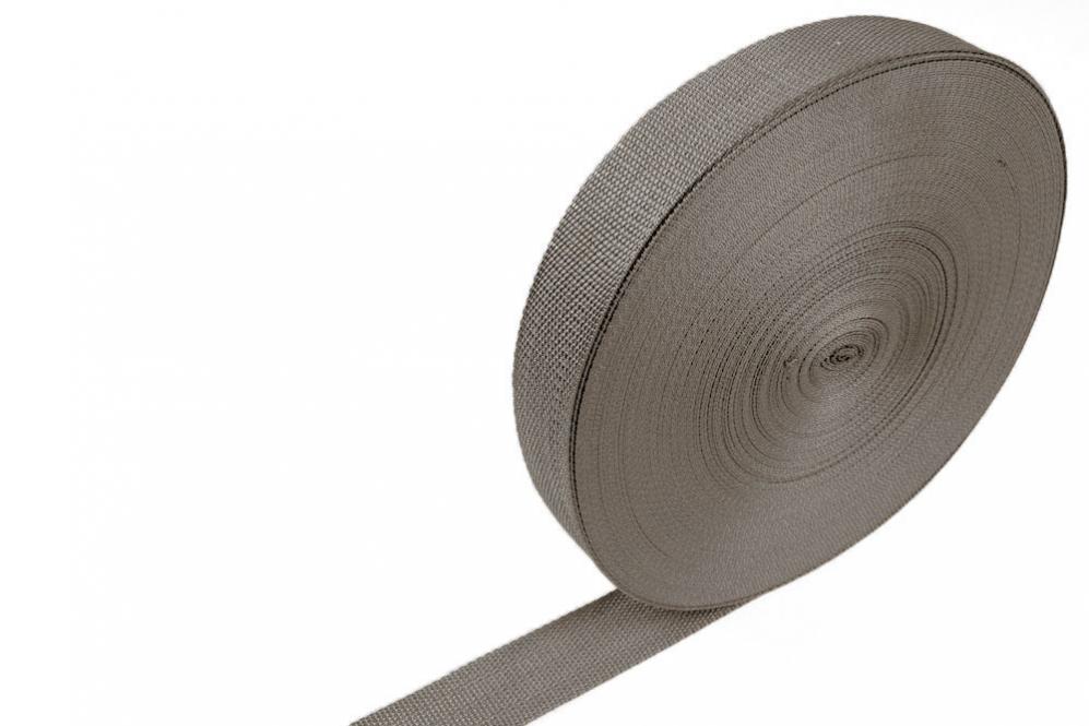 Gurtband - Panamabindung - 4 cm - Meterware Taupe